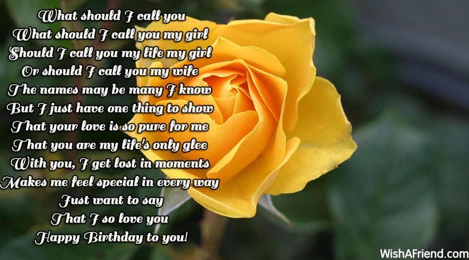 Wife Birthday Poems