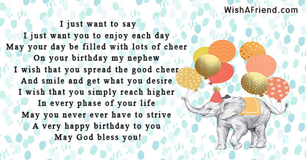 Birthday Poems For Nephew Birthday Poems For Nephew