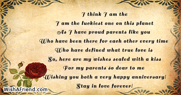 I Think I Am The Anniversary Poem For Parents