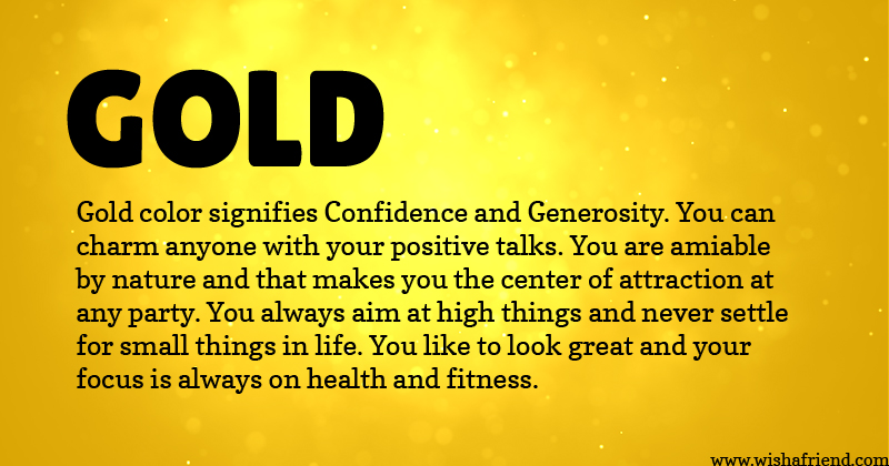 Your Birth Color is Gold