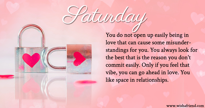 Day of Birth - Love life : Born on Saturday