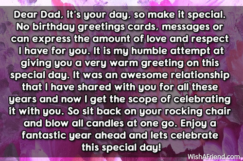 Dad Birthday Messages