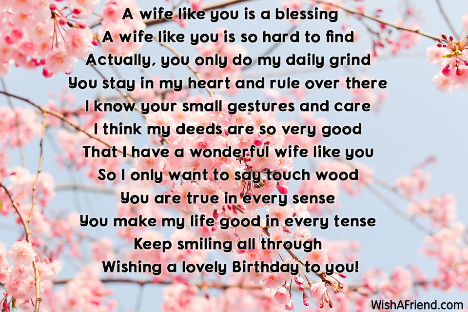 Poem For Wife S Birthday Card Sitedoct