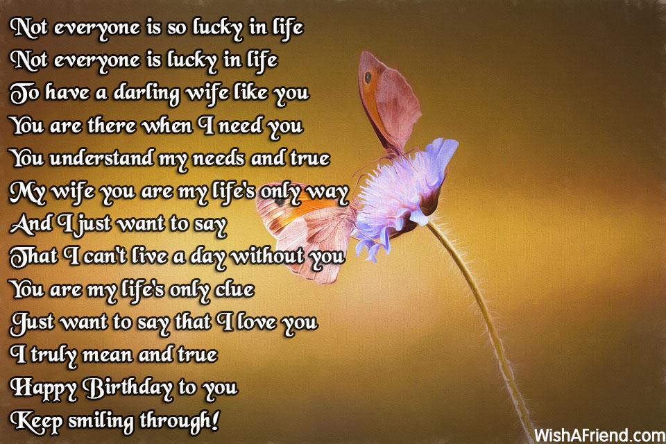 Wife Birthday Poems