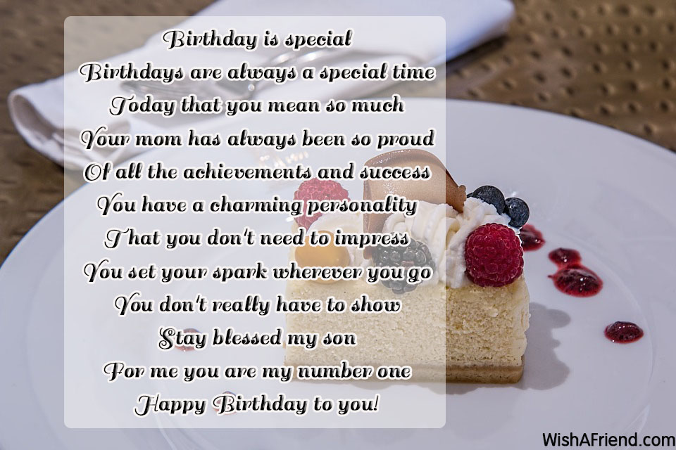 Son Birthday Poems
