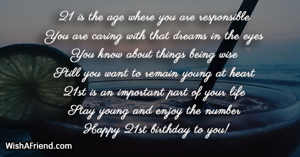 21 is the age where you, 21st Birthday Quote