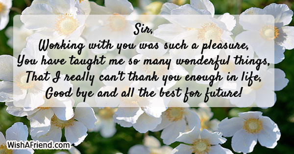 Sir Working With You Was Such Farewell Message For Boss