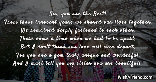 Best Sister Ever Poem