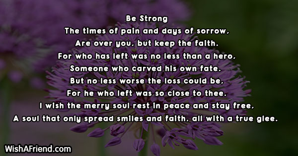 Be Strong, Poem About Death
