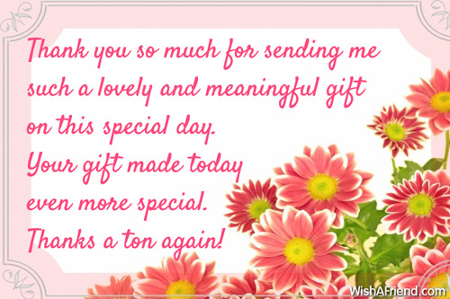 Thank You So Much For Sending Thank You Notes For Gifts